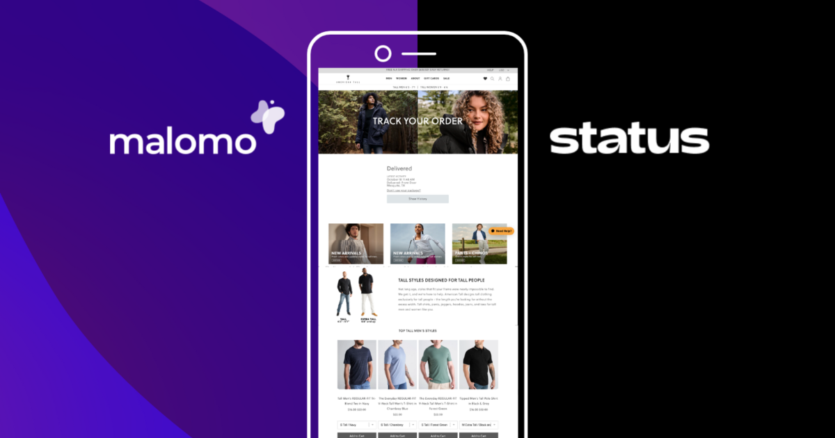 Malomo & Status: Signed-in order tracking